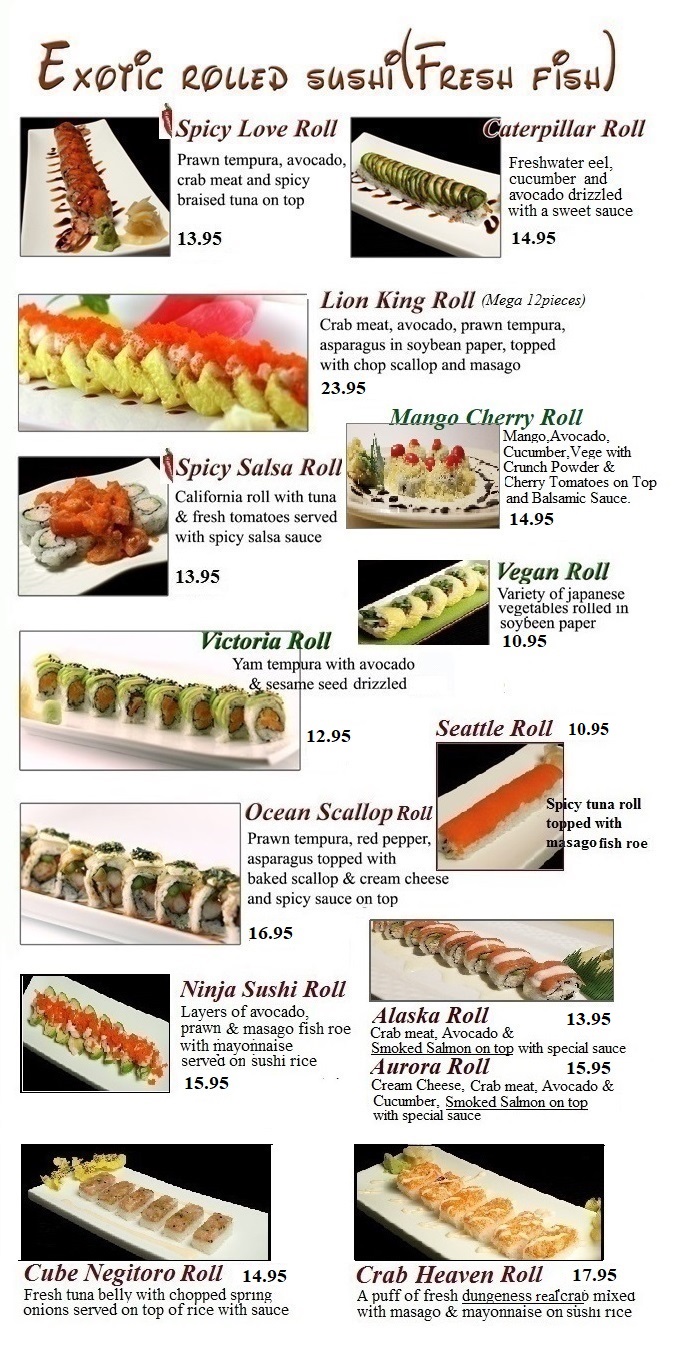 Menu – Kami Japanese Restaurant