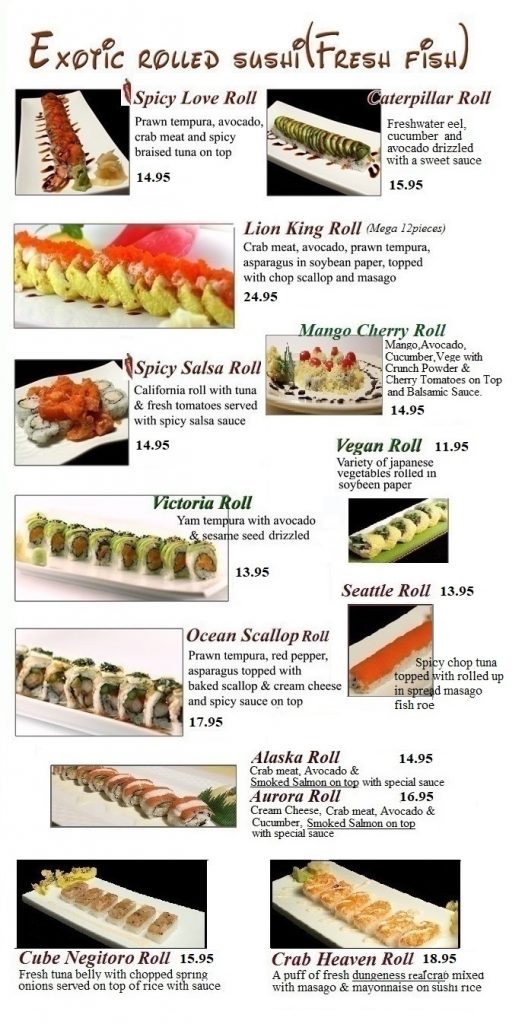 Menu – Kami Japanese Restaurant