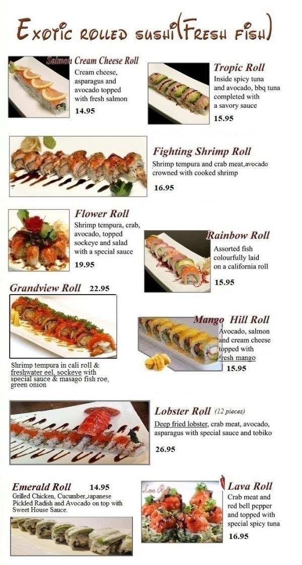 Menu – Kami Japanese Restaurant