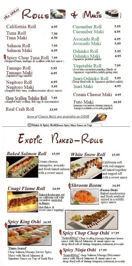 Menu – Kami Japanese Restaurant
