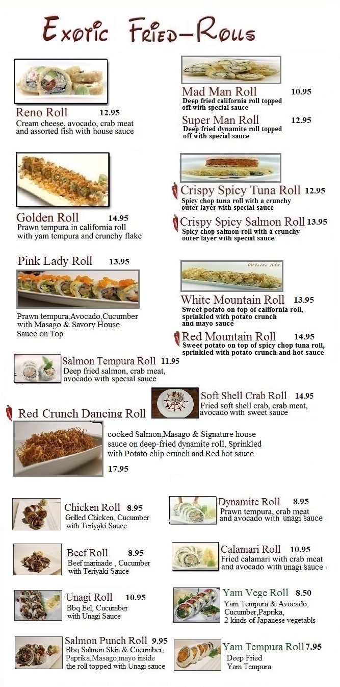 Menu – Kami Japanese Restaurant