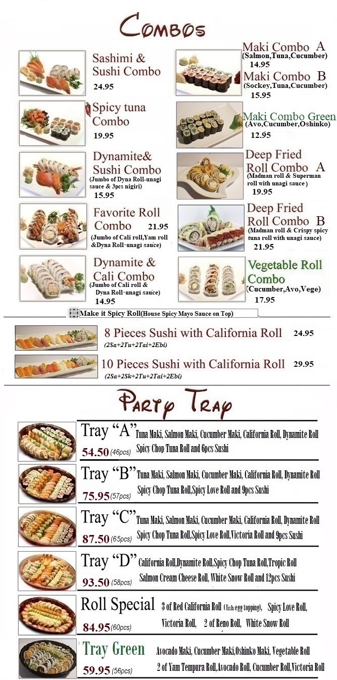 Menu – Kami Japanese Restaurant